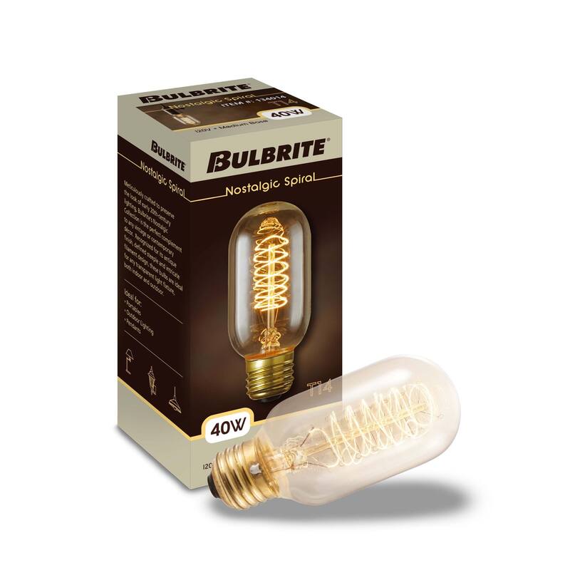 Bulbrite Pack of (4) Dimmable Antique Nostalgic Filament Incandescent Bulb - On Sale - Overstock ...