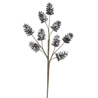 Snow Covered Pine Cones Spray Faux Plants And Trees - Bed Bath & Beyond ...