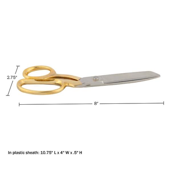 Kings County Tools Sharp Fabric Scissors - 8” Heavy Duty Steel Sewing ...