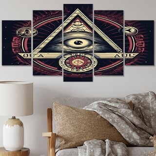 Designart "The All Seeing Divine Eye Illuminati" Egyptian Woman ...
