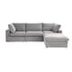 L-shape Linen Upholstered Sofa Multiple Cushions Sectional Couch - Bed ...