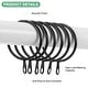20-Pack Curtain Rings W Eyelet, I D Metal Rings for Curtain Rods - Bed ...