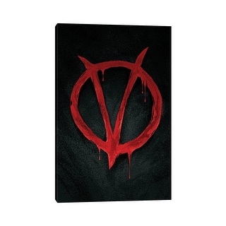 iCanvas "V For Vendetta Sign" by Nikita Abakumov Canvas Print - Bed ...