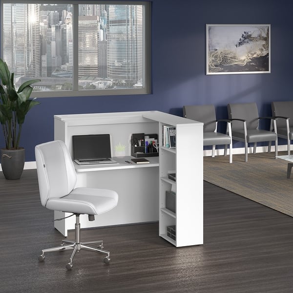 Studio C 48W Reception Desk with Shelves by Bush Business Furniture ...