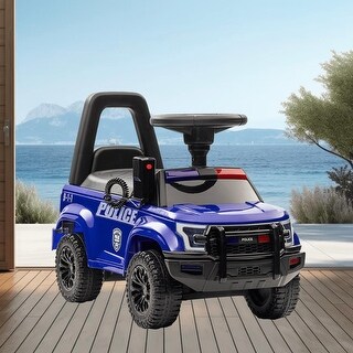 Kids Police Ride-On Car with Working PA System, Horn, and Under-Seat ...