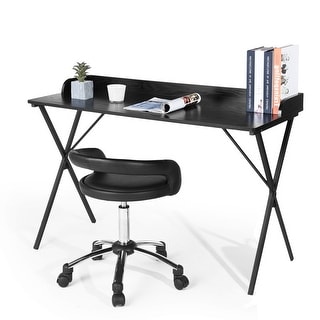Rectangular Computer Desk, Writing Desk - Full Black - Bed Bath ...