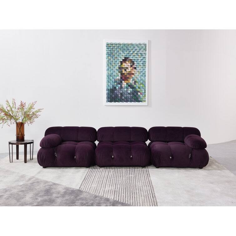 Belani 114'' Velvet Sofa - On Sale - Overstock - 40001636