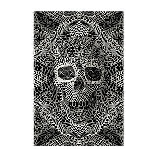Lace Skull Line Drawings Black White Patterns Art Print/Poster - Bed ...