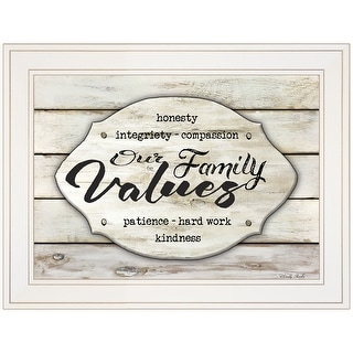 TrendyDecor4U Traditional "Our Family Values" Framed Print Wall Art by ...