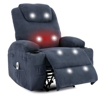 Adjustable Power Recliner Chair, Soft Corduroy Electric Recliner Chair ...