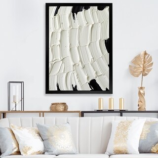 Designart "Momentary Spirit Black And White Abstract" Abstract Painting ...
