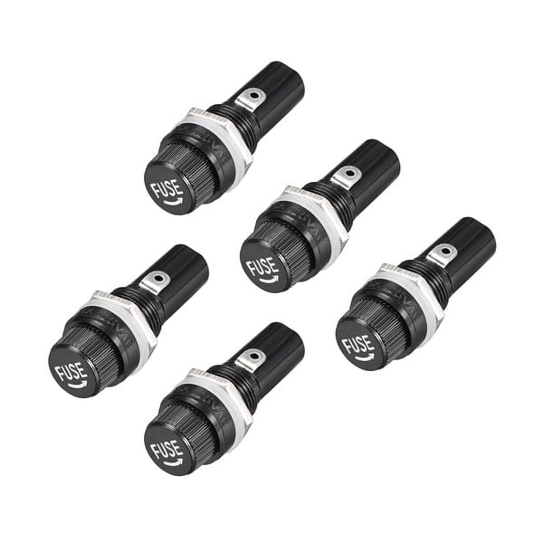 Screw Cap Panel Mounted 6 x 30mm Fuse Holder AC 125V/15A 250V/10A 5Pcs ...