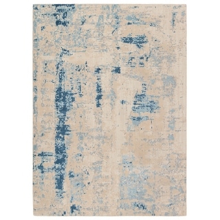 Cagen Abstract Blue/Tan Area Rug - Bed Bath & Beyond - 39047752