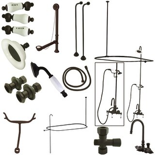 Kingston Brass Vintage Shower System with Shower Head, Hand Shower ...