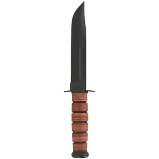 KA-BAR USMC 7" Straight Edge Clip Point Fixed Blade Knife w/ Sheath ...