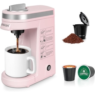Single Serve Coffee Maker,One Button Operation with Auto Shut-Off for ...