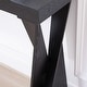 Roomfitters 58 Inch Modern Black Console Table with Crossed Legs ...