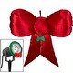 Gemmy Christmas Airblown Inflatable Mixed Media Hanging Velvet Bow Red ...