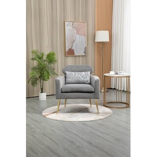 Vintage Accent Chair Neck Support Leisure Single Chair Velvet Thicken ...