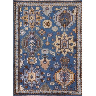 Blue Heriz Serapi Indian Area Rug Handmade Wool Carpet - 4'1"x 5'10 ...