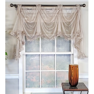RLF Home Design Sheers Victory Swag 3-Scoop Window Valance - Bed Bath ...