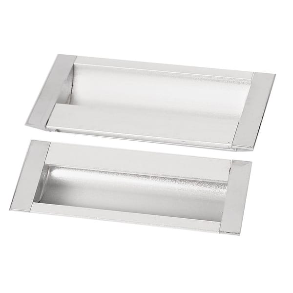 Metal Recessed Cabinet Door Flush Pull Handle Hardware 106 x 42mm 2Pcs ...