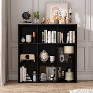 47.2"Black Cube Storage Organizer,9-Cube Shelves Units,Closet Cabinet ...