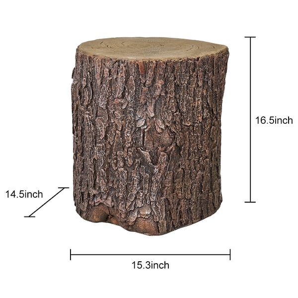 Faux Oak Stump Cover for Yard - Round Tree Stump Table Garden Stools ...