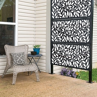 HighlanderHome Freestanding Modular Metal Privacy Screen, 4FtX 6Ft ...