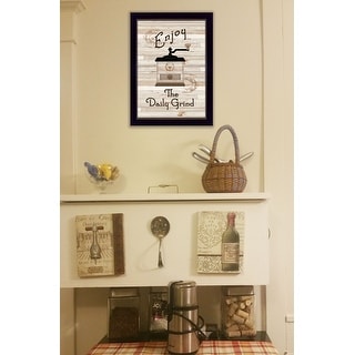 TrendyDecor4U Farmhouse "The Daily Grind" Framed Print Wall Art by ...