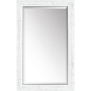 White Wash Framed Bevel Mirror - Bed Bath & Beyond - 36684827