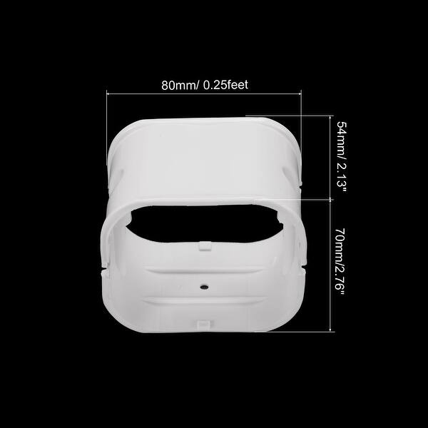 PVC Decorative Line Cover 0.25ft L x 2.8" W Elbow Protect Tubing White ...