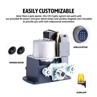 2700 lb Automatic Sliding Gate Opener with 2 Remote Controls - On Sale ...