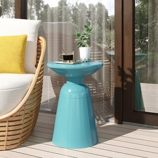 Outdoor Metal End Table -Large - Bed Bath & Beyond - 42651255