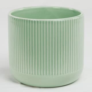 Green Ribbed Planter - Bed Bath & Beyond - 36881952