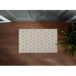 TRIANGULAR MIST BEIGE with Rubberized non-slip Backing Indoor|Outdoor ...