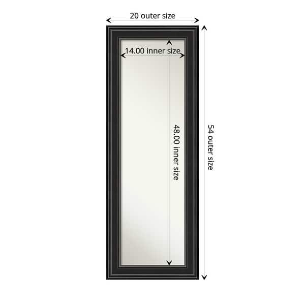 Non-Beveled Full Length On The Door Mirror - Black Frame - Bed Bath ...