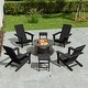Kullavik 7-piece Adirondack Chair and Smokeless Fire Pit Table Set ...