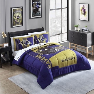 Baltimore Ravens NFL Licensed "Status" Bed In A Bag Comforter & Sheet ...
