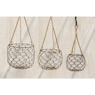 *Round Wire Baskets, 3/set - Silver - Bed Bath & Beyond - 28270369