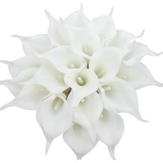 Enova Home 20pcs Artificial Real Touch Calla Lily Flower Arrangement ...