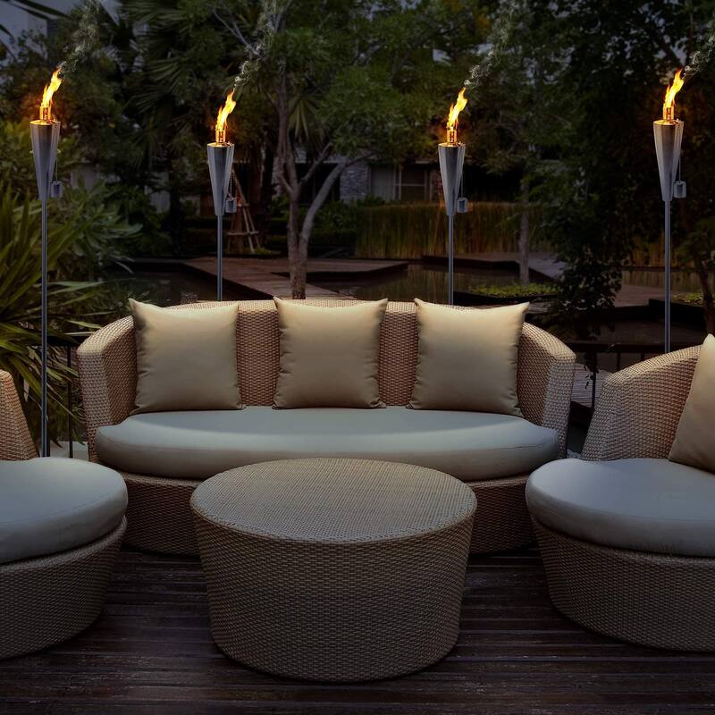 Matney Stainless Steel Torches - Includes Fiberglass Wick and Snuffer ...