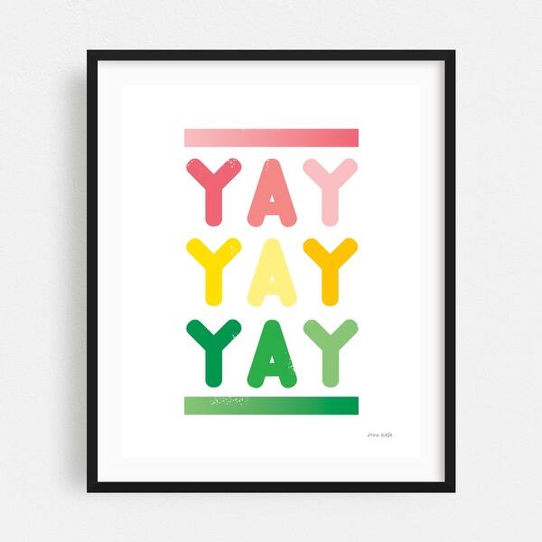 Yay Typography Inspirational Motivational Retro Art Print/Poster - Bed ...