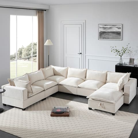 Beige Fabric Sectional Sofas - Overstock