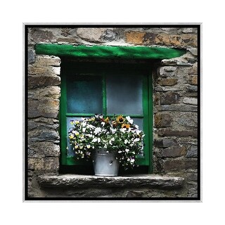 iCanvas "Ireland Green Window With Pansies" by Eric Fausnacht Framed ...