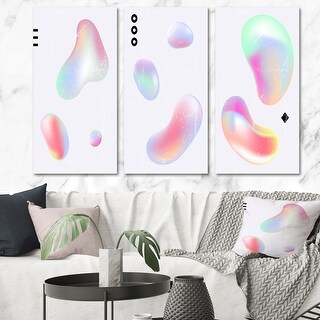 Designart 'Liquid Iridiscent Retro Spheres I' Mid-Century Modern Art ...