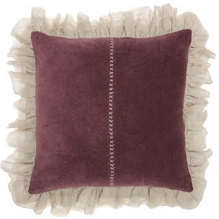 Wide Tasseled Marble Maroon Throw Pillow - Bed Bath & Beyond - 39516152