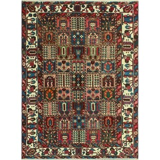 Fine Vintage Bakhtiari Monty Rust/Eggplant Rug - 9'10" x 12'7" - Bed ...