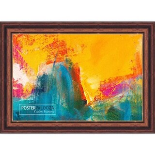 22x16 Traditional Walnut Complete Wood Picture Frame with UV Acrylic ...