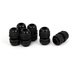 6 Pcs Black Plastic Waterproof Cable Lead Glands Jointer Connector M20 ...